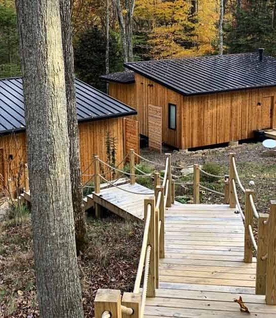 ohio cabin heated waterfall ftr