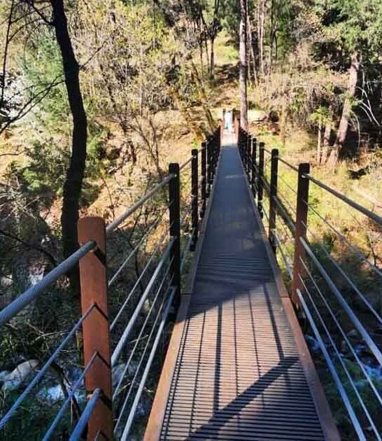 suspension bridge hike california ftr