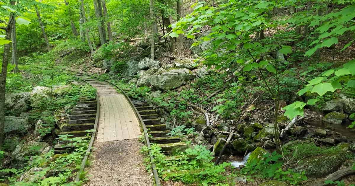 Hike An Old Logging Railroad To A Spectacular Waterfall On This ...
