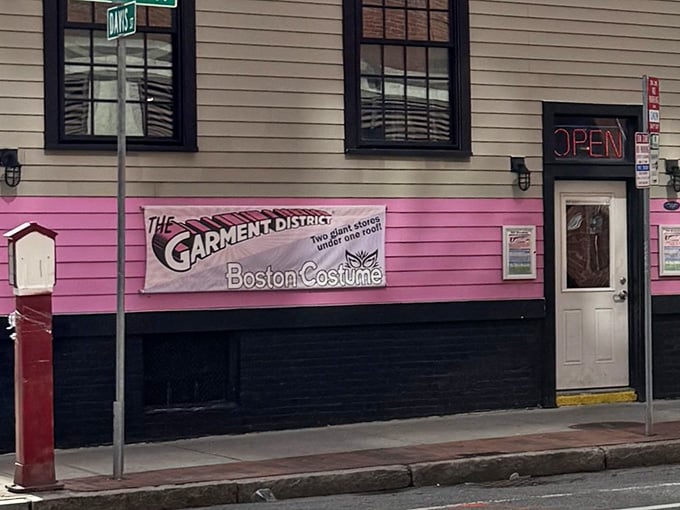 That pink and cream exterior isn't just eye-catching, it's basically a beacon calling all treasure hunters to paradise.