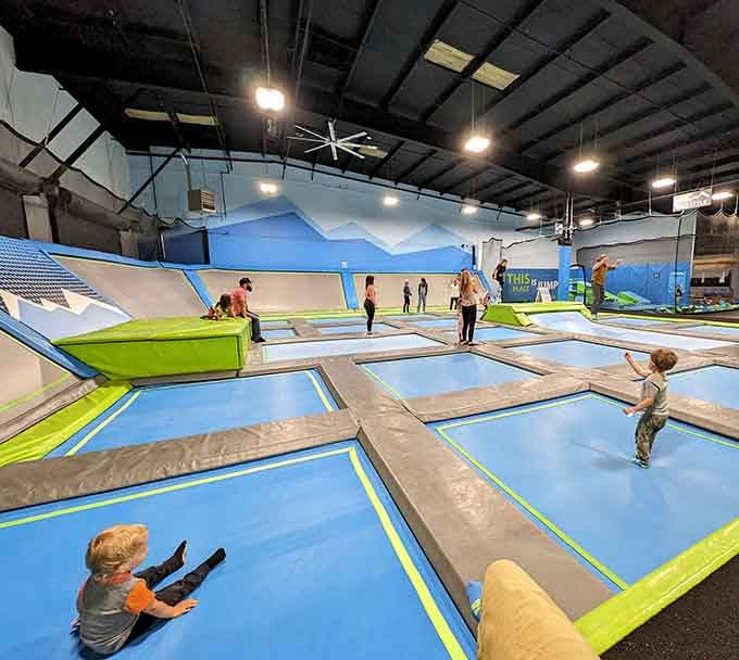 When trampolines meet industrial chic, magic happens in ways your childhood backyard could never imagine.