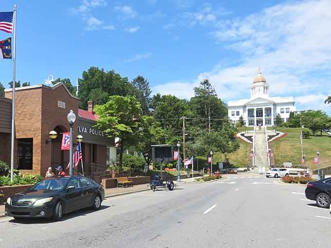 Main Street Sylva looks like someone pressed pause on the best parts of small-town America before chains arrived.