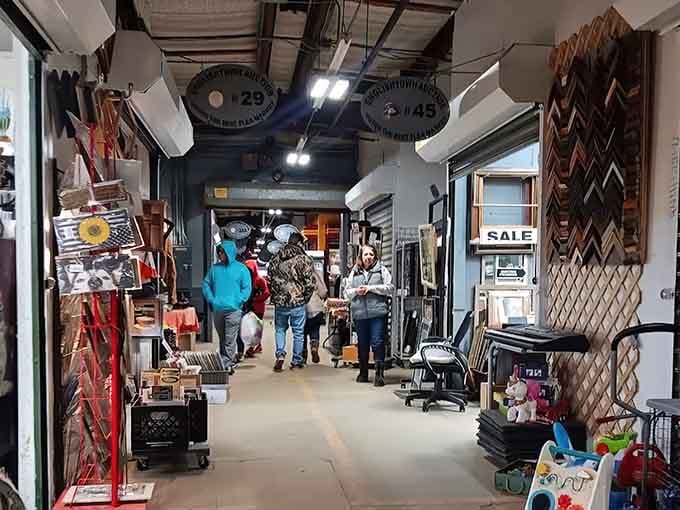 These corridors hold more stories than a library, with merchandise stacked like chapters waiting to be discovered.