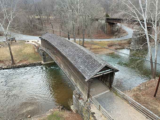 That graceful arching roofline over Dunlap Creek proves Virginia has been hiding something truly spectacular all along.