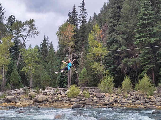 Flying over the Animas River like you're auditioning for a superhero movie, minus the cape and spandex.