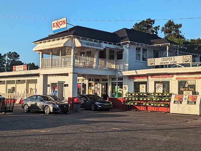 At sunset, Cooper's Country Store looks like a painting of everything right about rural South Carolina.