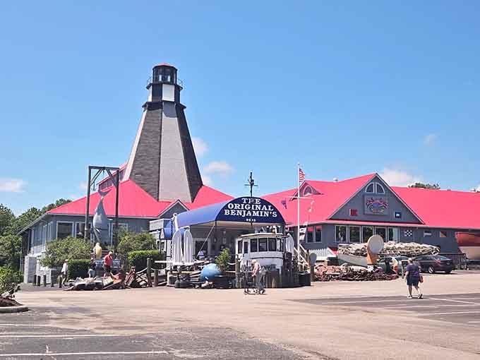 That lighthouse isn't just for show at The Original Benjamin's Calabash Seafood, it guides hungry souls to paradise.