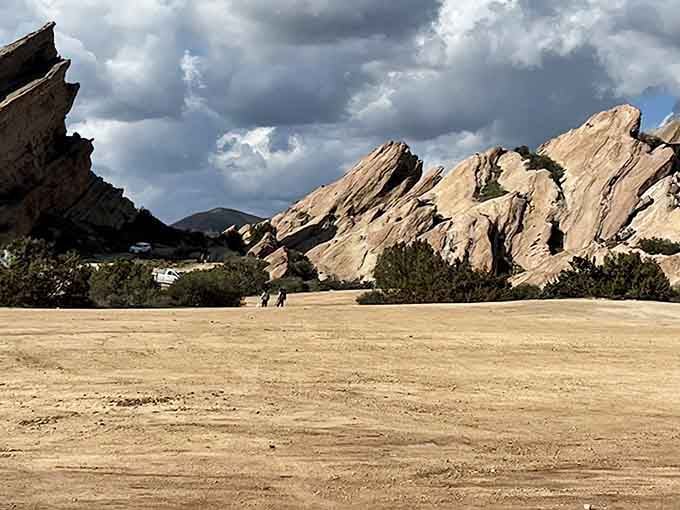 Storm clouds and ancient stone collide here, proving nature has always been the best cinematographer.