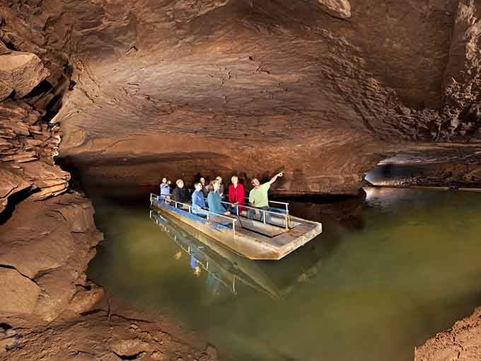 Lost River Cave in Bowling Green, Kentucky, where an underground river has been quietly stealing the show for thousands of years.