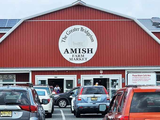 That big red barn isn't hiding anything, it's proudly announcing that something wonderful is happening inside.