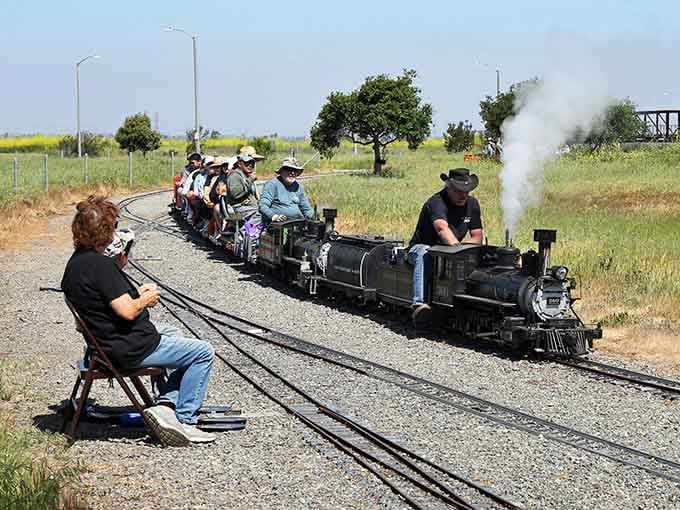 All aboard for the most delightfully absurd commute you'll ever take in Southern California's sunshine.