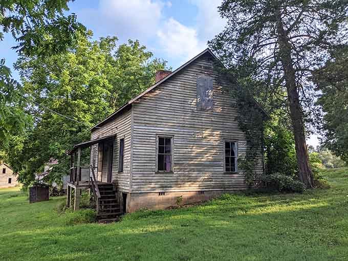 Weathered wood and boarded windows tell stories that no history book ever could.