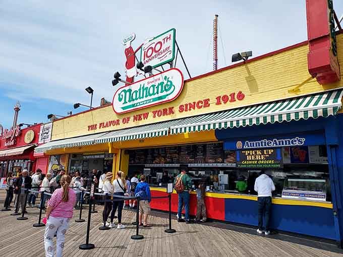 That bold yellow and red sign isn't just advertising, it's a century-old promise Brooklyn has never broken.