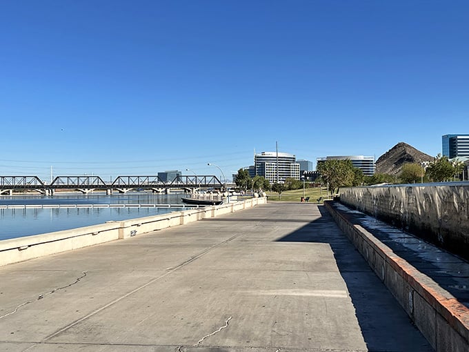 Tempe Town Lake mirrors the sky so perfectly, you'll need a moment to remember which way is up.