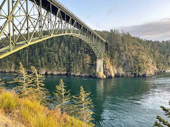 That bridge isn't just steel and concrete, it's Washington showing off its best angle.