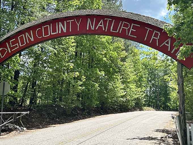 That big red arch isn't just a sign, it's an invitation to leave your worries in the parking lot.