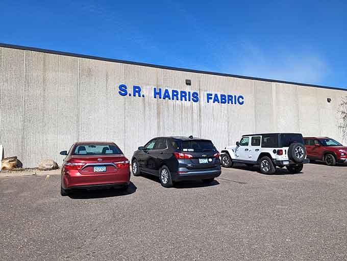 The plain concrete exterior of S.R. Harris Fabric in Brooklyn Park hides a crafter's paradise inside.