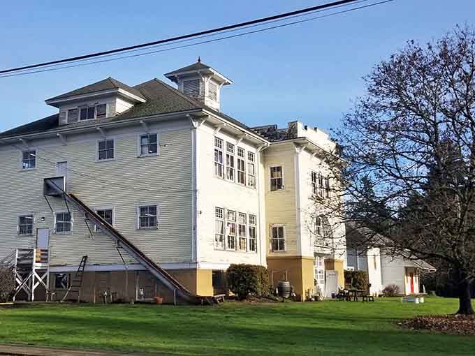 This grand white schoolhouse in Lafayette holds more secrets than any homework assignment ever did.