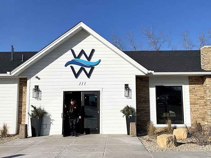 That bold double-W logo says it all: this little white building is hiding something seriously delicious inside.