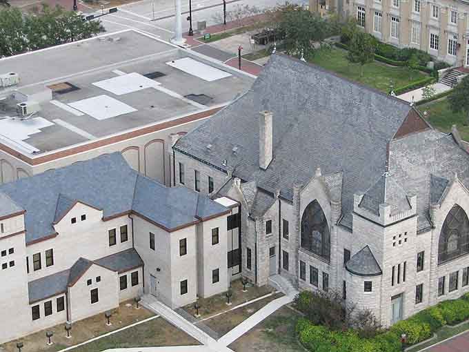 This isn't a library; it's a castle that happens to have books inside instead of knights.