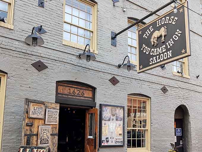 This historic facade has welcomed thirsty souls since before America figured out what it wanted to be.