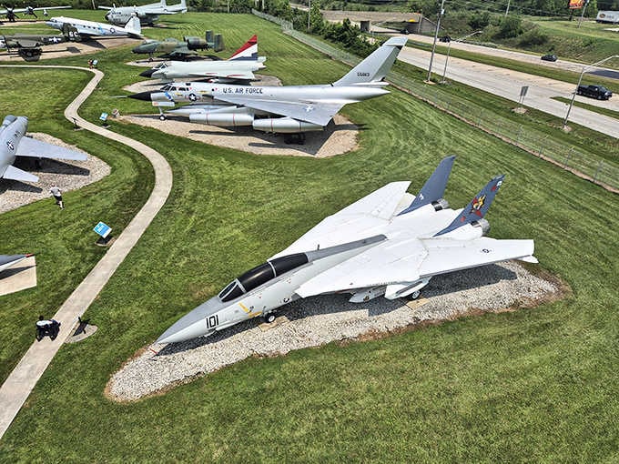 These sleek fighters once ruled the skies, and now they're yours to explore up close and personal.