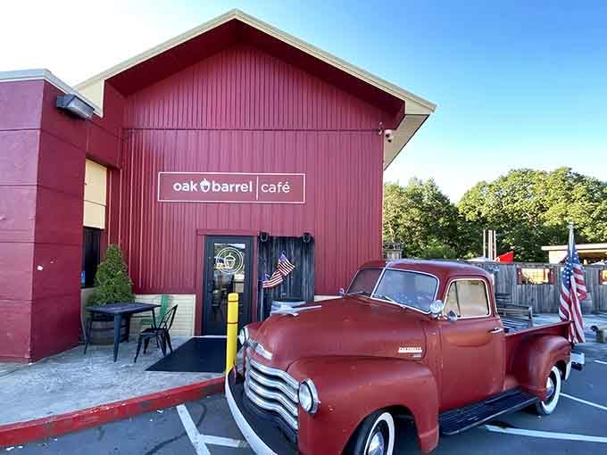 That red and yellow exterior might look humble, but inside awaits dessert magic that'll redefine your gas station expectations forever.
