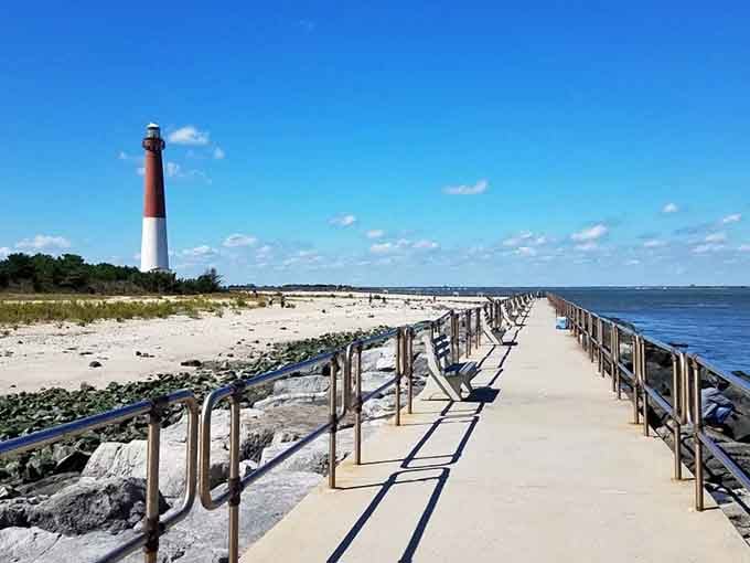 Old Barney stands tall against a perfect blue sky, proof that New Jersey's best views don't require a passport.