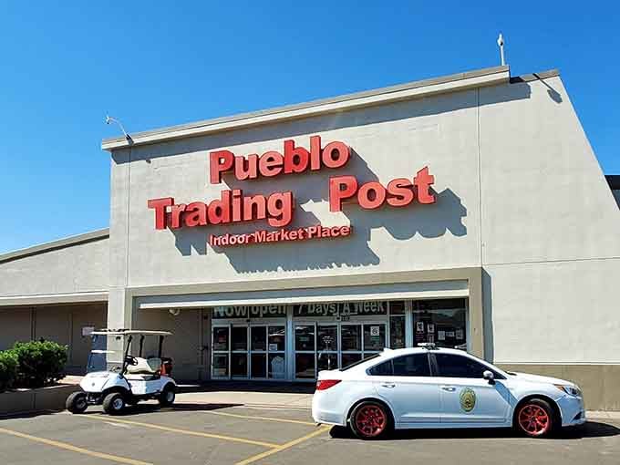 That bold red signage isn't just announcing a store, it's declaring a treasure hunting headquarters for bargain enthusiasts.