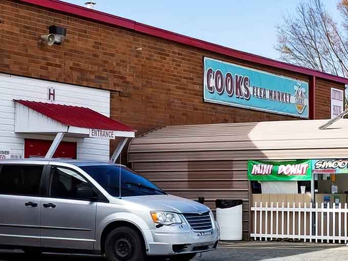 The sign says it all, Cooks Flea Market in Winston-Salem is open for business and ready to make your wallet very happy.