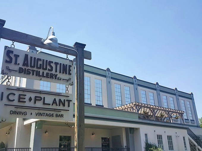 A 1927 ice factory turned vintage bar in St. Augustine, proof that Florida keeps its best secrets hiding in plain sight.