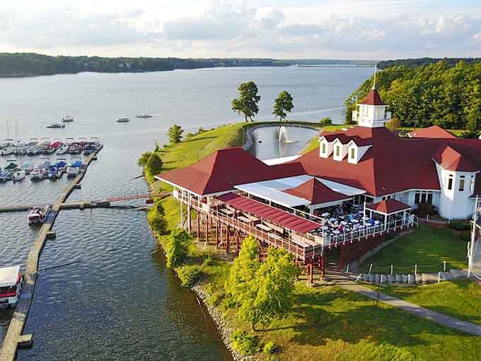 Who needs the coast when Eagle Creek Reservoir looks this good from above?