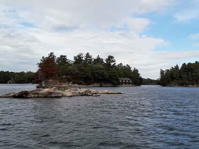 The scenic waterways around Waterson Point showcase the natural beauty of the Thousand Islands region from your boat's perspective.