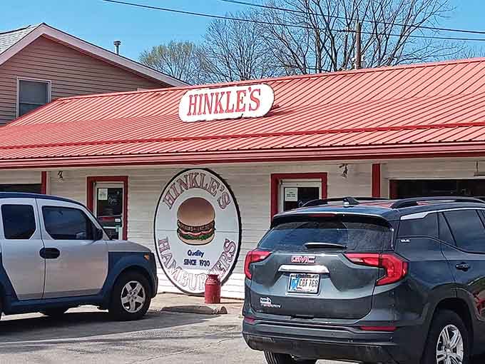 That red roof isn't just a color choice, it's a beacon calling hungry travelers home to Bloomington.