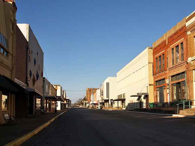 Downtown Palestine's historic storefronts prove that real architecture has curves, character, and stories worth telling.