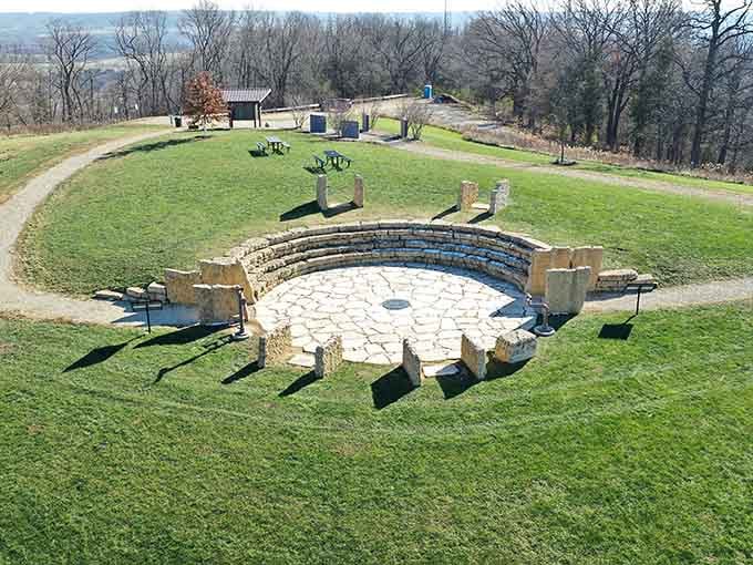 That mystical council ring isn't just Instagram bait, it's your personal portal to contemplation and killer valley views.