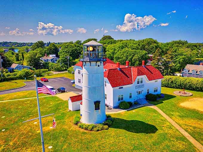 Chatham Lighthouse stands tall and proud on a gorgeous summer day, reminding everyone why this town is absolutely unforgettable!