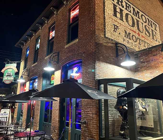 After dark, the Slippery Noodle Inn glows like a blues song you can't get out of your head.