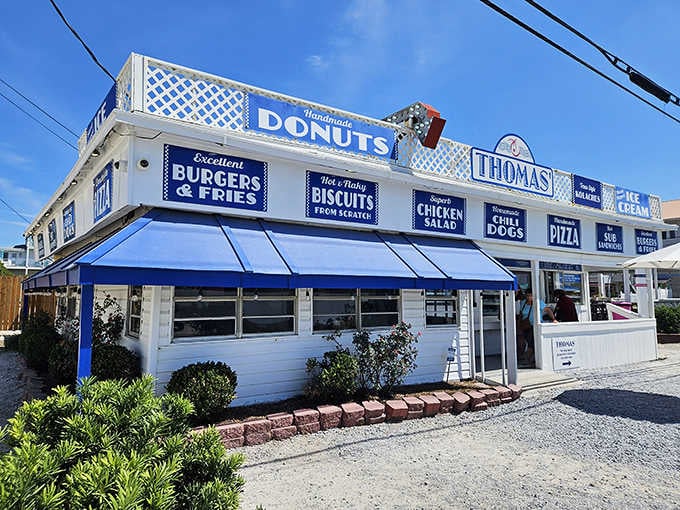 That bold blue-and-white exterior isn't just a building; it's a Panama City Beach landmark calling your name.