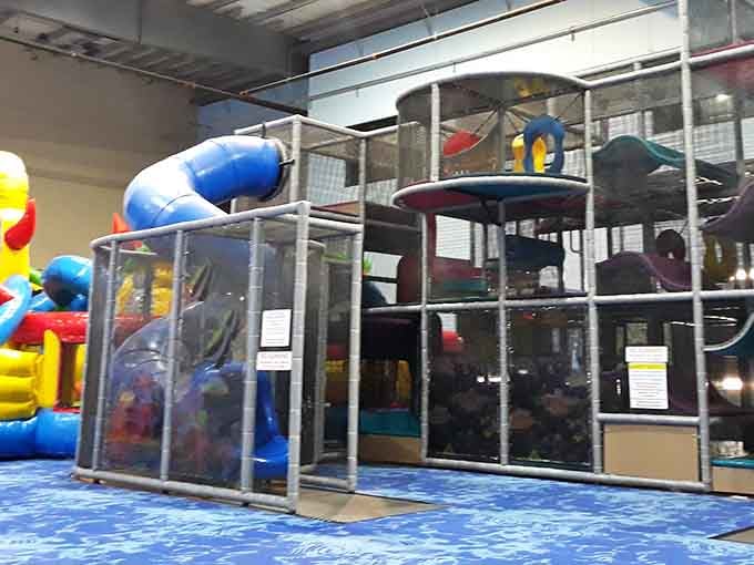 This towering maze of colorful tunnels and blue tube slides is basically a kid's version of a five-star hotel.