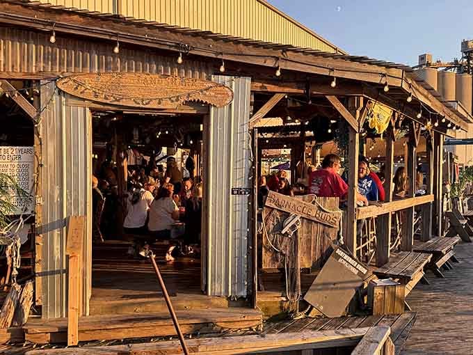 A waterfront gem where weathered wood, string lights, and legendary fish fry create pure Milwaukee magic.