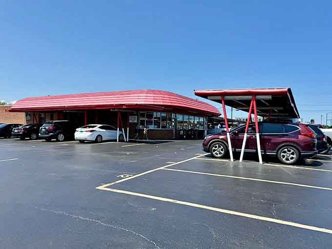 That bold red canopy isn't just a roof, it's Norfolk's most delicious landmark calling your name.