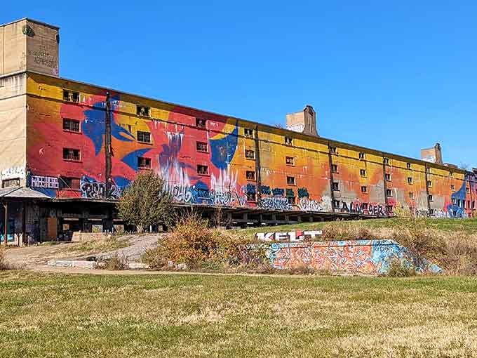 When industrial architecture meets street art, magic happens in the most unexpected places along the riverfront.