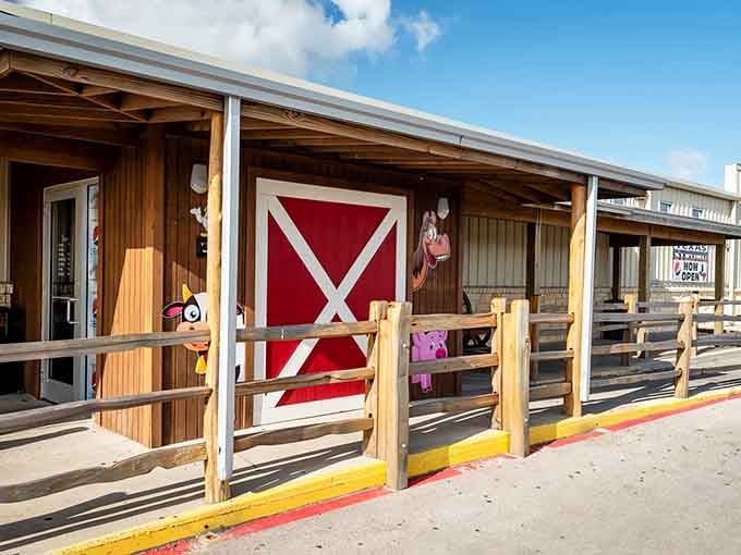 That red barn door isn't hiding horses. It's hiding the best meal you'll have all week.