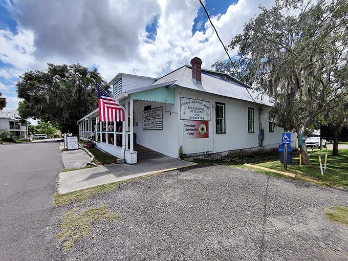 No neon signs, no gimmicks, just a modest white building where Florida gets genuinely mysterious.