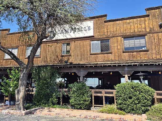 That weathered wooden facade isn't just charming, it's practically whispering "come on in, we've been expecting you."