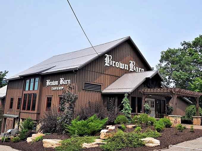 That gorgeous barn exterior isn't just for show; it's where serious comfort food happens daily in Chardon.