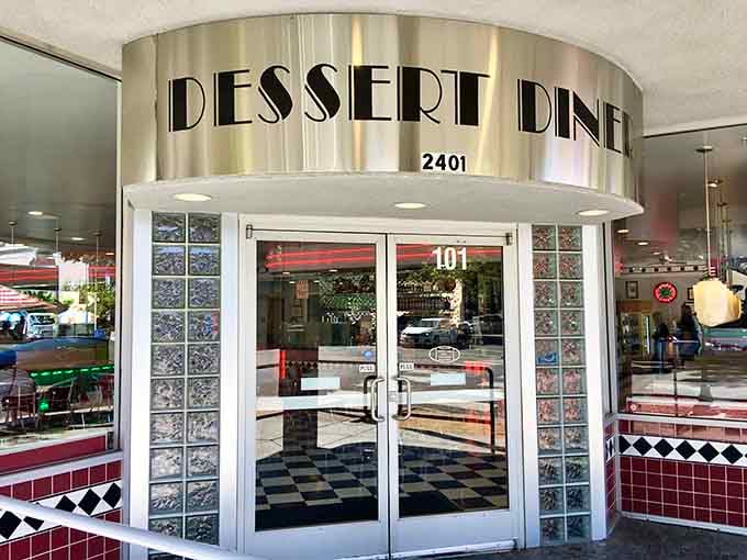 That bold "Dessert Diner" sign isn't asking for your attention, it's demanding it, and rightfully so.