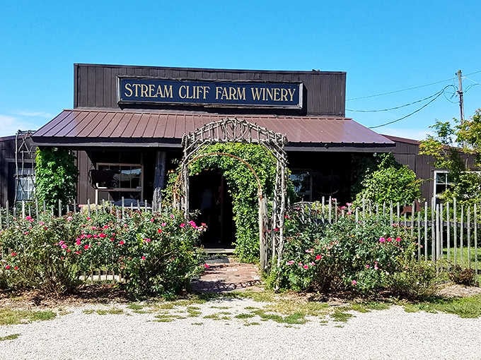 That vine-covered archway isn't just Instagram bait—it's your portal to Indiana's most delightful farm experience.
