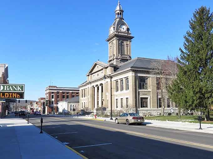 That elegant clock tower stands like a proud sentinel, reminding passersby that some things are worth preserving perfectly.